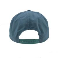 China Custom Embroidered Turquoise Nylon 6 Panel Snapback Hat 58cm Summer Unconstructed for sale