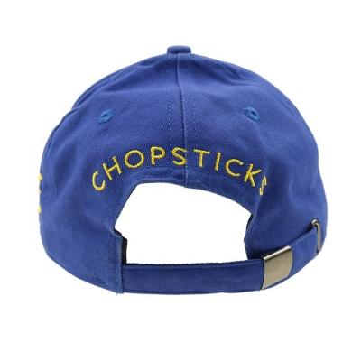 Cina Logo personalizzato ricamato Baseball Golf Cap 5 Panel regolabile Visore solido Cappelli blu in vendita