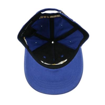Cina Logo personalizzato ricamato Baseball Golf Cap 5 Panel regolabile Visore solido Cappelli blu in vendita