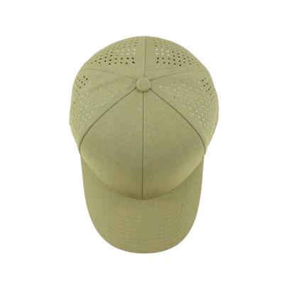 Cina Adulti Cappello a prestazioni personalizzate 6 pannelli Protezione solare Foratura perforata Cappello perforato bordo curvo in vendita