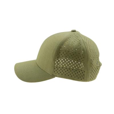 Cina Adulti Cappello a prestazioni personalizzate 6 pannelli Protezione solare Foratura perforata Cappello perforato bordo curvo in vendita