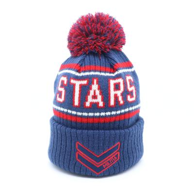 Cina Cappelli invernali sportivi personalizzati 2023 Disegni ODM con rivestimento di lana spessa Pom Pom Beanies in vendita