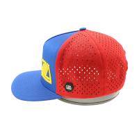 China Custom 5 Panel Two Color Baseball Cap 3D Embroidery Logo Polyester 58cm for sale