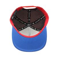 China Custom 5 Panel Two Color Baseball Cap 3D Embroidery Logo Polyester 58cm for sale