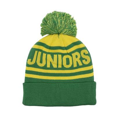 Cina Pompom Beanie a maglia per il team di sport invernali maschili con design di immagine e ODM in vendita