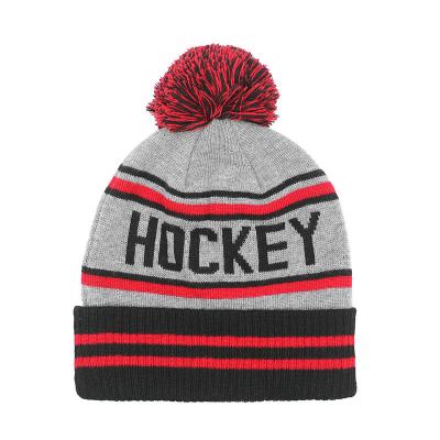 Cina Cappello caldo invernale taglia personalizzata OEM cappello a maglia 100% ricamo acrilico Pompom Beanie in vendita
