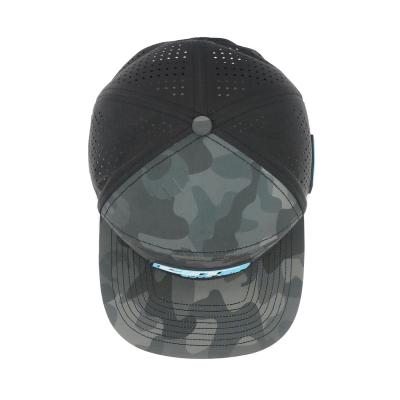 China Outdoor Hunting Camouflage Baseball Cap Laser Breathable Polyester Blank Performance Hat for sale