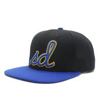 China Custom Two-Tone 6 Panel Basketball Snapback Cap Cotton Structured 58cm for sale