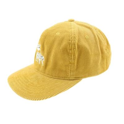 Cina Stile Unisex Carattere Giallo Cappello da papà in corduroy Cappuccio 6 pannelli Etichette Estetica in vendita
