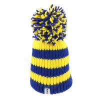 China Custom Big Bobble Ski Hat 58cm Thick Thread Knitted Pattern Wool Acrylic Yarn for sale