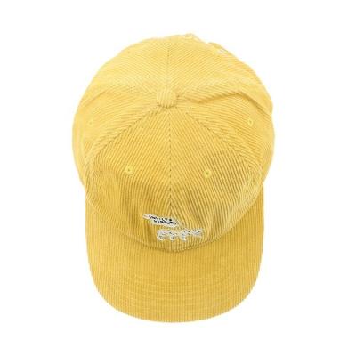 Cina Stile Unisex Carattere Giallo Cappello da papà in corduroy Cappuccio 6 pannelli Etichette Estetica in vendita