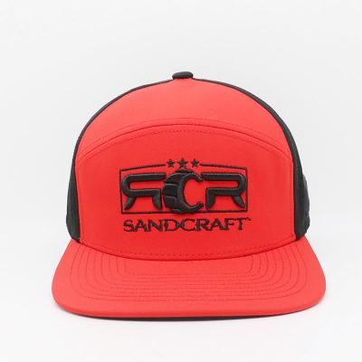 Cina 3D ricamo Hip-Hop Snapback Cap per tessuto taglio laser foro 7 pannello in vendita