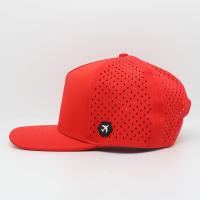 China Custom 5 Panel Perforated Laser Cutting Baseball Hat Snapback Cap 48cm-60cm for sale