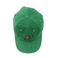 China Custom Embroidered 6-Panel Corduroy Baseball Cap Unstructured Dad Hat 58cm for sale