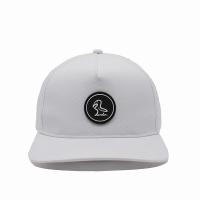 China Custom 5 Panel Polyester PVC Rubber Patch Hat 48cm Breathable Sports Baseball Snapback Cap for sale