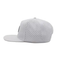 China Custom 5 Panel Polyester PVC Rubber Patch Hat 48cm Breathable Sports Baseball Snapback Cap for sale