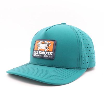 China Custom Laser Cut Sports Caps Polyester Fashion Gorras met gestructureerde voor gebogen rand Te koop