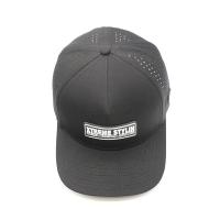 China Custom Logo 5 Panel Golf Hat Waterproof Polyester Laser Cut Hole Snapback Cap 56-60cm for sale