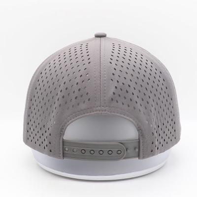 China Custom Waterproof Hoed 6-paneel Hoed Laser Cut Hole Hip Hop Hoed met aangepaste stof Te koop