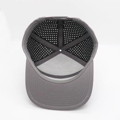 China Custom Waterproof Hoed 6-paneel Hoed Laser Cut Hole Hip Hop Hoed met aangepaste stof Te koop