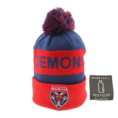 Cina Cappello da coniglio RPET personalizzato per adulti con cappello sportivo a maglia invernale realizzato con plastica riciclata in vendita