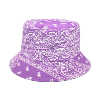 China Vintage Ethnic Style Fisherman Bucket Hat With Geometric Pattern And Flocking Embroidery for sale