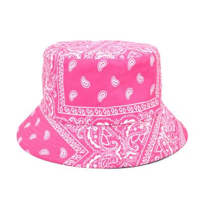 China Vintage Ethnic Style Fisherman Bucket Hat With Geometric Pattern And Flocking Embroidery for sale