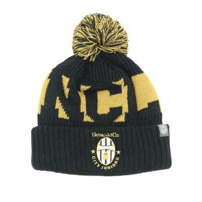 Cina Cappuccio a maglia Jacquard acrilico personalizzato con pom pom e rivestimento di velluto per la pesca in vendita