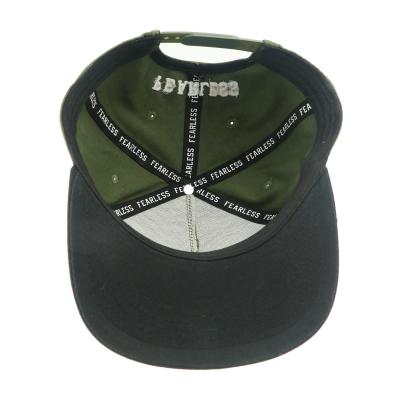 China Adjustable Hip Hop Flat Bill Snapback Cap With Custom Rubber Patch Logo for sale