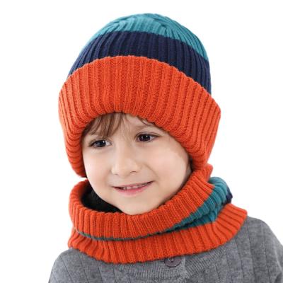 Cina Set di sciarpe per bambini e bambini piccoli con cappello a maglia in vendita
