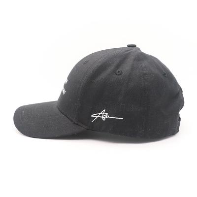 Cina Cappello a 6 pannelli Eco cappelli personalizzati Cappello da baseball sportivo con logo a ricamo piatto e bordo curvo in vendita