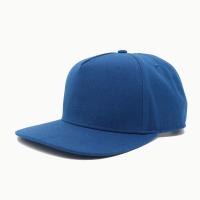 China Custom RPET Canvas Structured Flat Bill Snapback Baseball Cap 8 oz 12 oz for sale