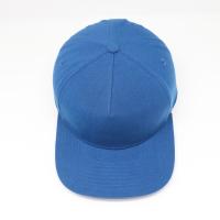 China Custom RPET Canvas Structured Flat Bill Snapback Baseball Cap 8 oz 12 oz for sale