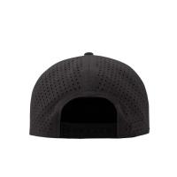 China Custom 7 Panel Snapback Laser Perforated Hat Flat Bill Breathable Cotton Mesh 58cm for sale