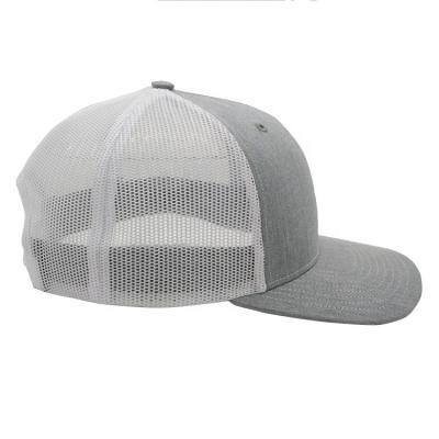 China Unisex Heather Grey Trucker Hat Breathable Waterproof Snapback Personalized for sale