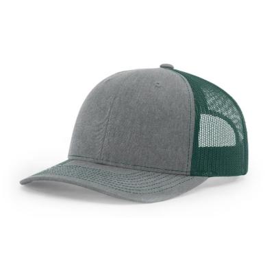 China 100% Cotton Custom 6 Panel Richardson Style 112 Shape Blank Snapback Mesh Trucker Hat for sale