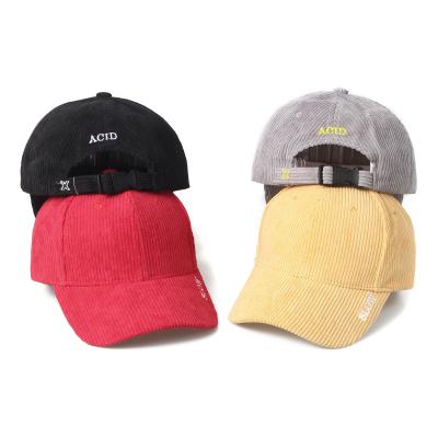 Cina Winter Gorras Baseball 6 pannello ricamo corduroy cappello padre strutturato impermeabile in vendita