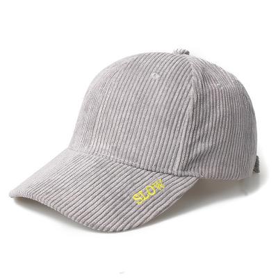 Cina Winter Gorras Baseball 6 pannello ricamo corduroy cappello padre strutturato impermeabile in vendita