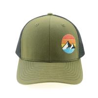 China Custom Logo Mesh Trucker Cap 6 Panel Hat Cotton Polyester 58cm Size for sale