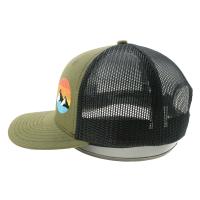 China Custom Logo Mesh Trucker Cap 6 Panel Hat Cotton Polyester 58cm Size for sale