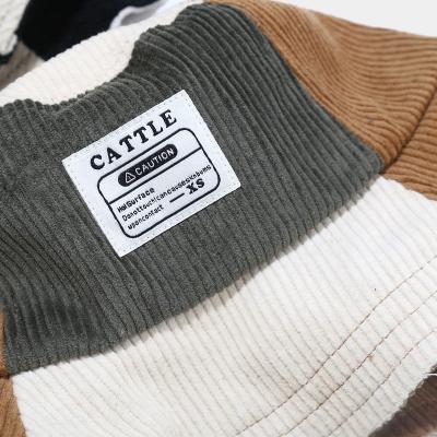 China Dos tonos Negro Camello Patchwork algodón Corduroy Gorras Pezador sombrero de balde de pesca en venta