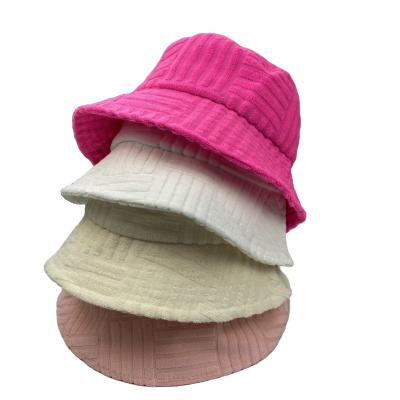 China Customized Logo Small Order RPET Towel Organic Cotton Bamboo Fabric Fishing Bucket Hat for sale