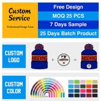 China Custom Knitted Winter Beanie Hat with Pom Pom 100% Acrylic One Size for sale
