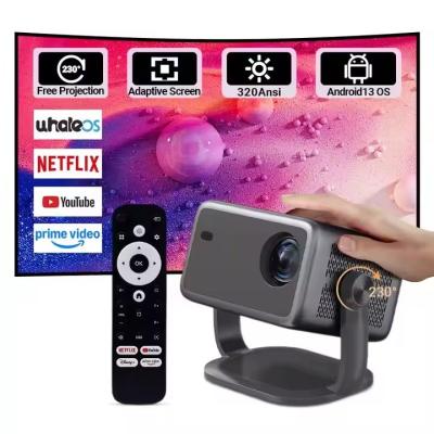 China Auto Focus Auto Keystone 320ansi 4K Smart Projecor 1080p Portable Voice Home Theater for sale