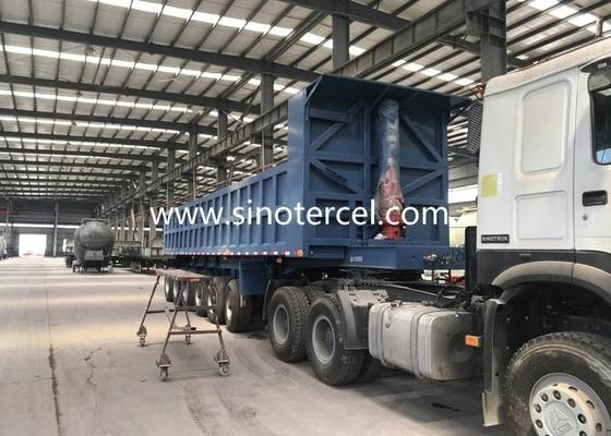 Dump Tipper Semi Trailer 3 Axles Hydraulic Tipper Trailer Blue