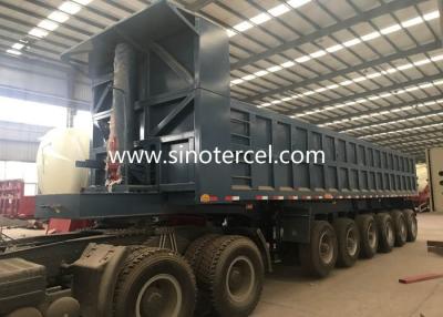 China Capacity 24Cbm Tipper Semi Trailer Truck With Leaf Spring Suspension for sale