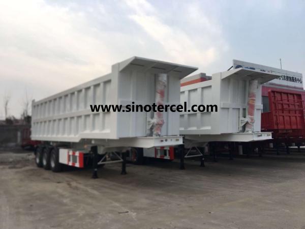 Quality 3 Axles Tipper Semi Trailer 20-50CBM Front Lifting for sale