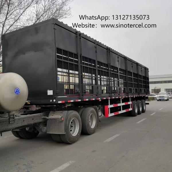 Quality FUWA 3-Axle Caged Semi-Trailer Robust Structure Enhanced Ventilation for for sale