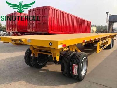 Quality 315 80R22.5 Full Trailer 13T/16T Axles Flatbed Equipment Trailer for sale