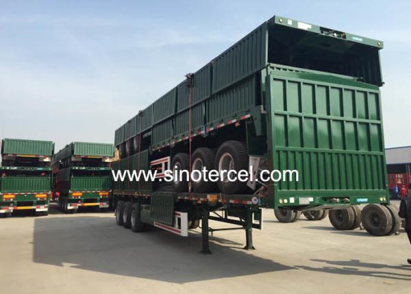 Quality High Side Wall Semi Trailer With 2/3/4 Axles And Spare Tire Carrier for sale